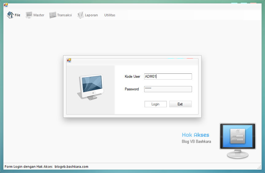 Form Login Dengan Hak Akses Pada VB .NET | Blog Bashkara
