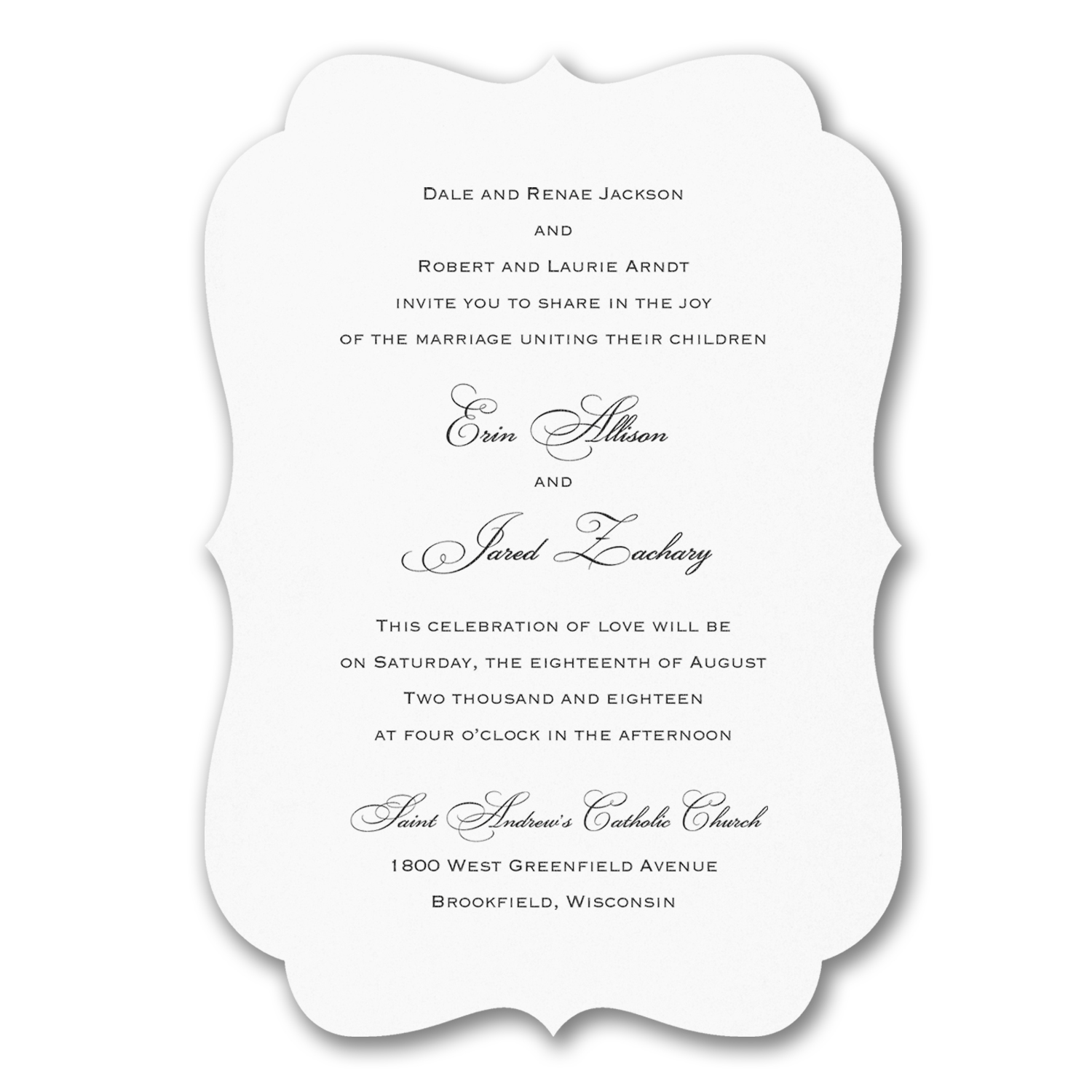 It should be exactly as you want because...It's Your Party!