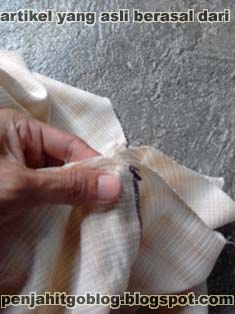 2 Cara menjahit lengan ke kerung tangan baju