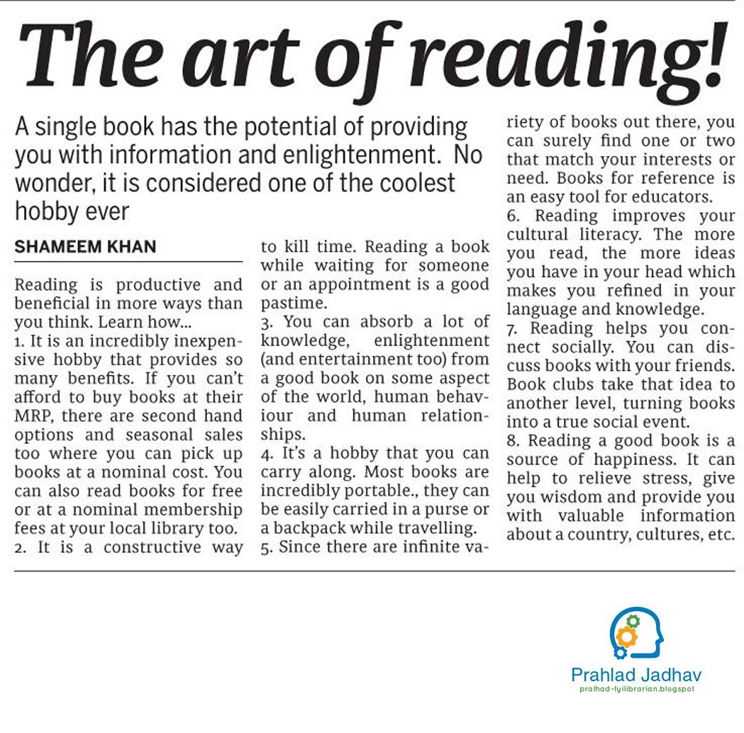 FYI@Librarian: The art of reading!