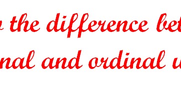 Show the difference between cardinal and ordinal utility - MRM