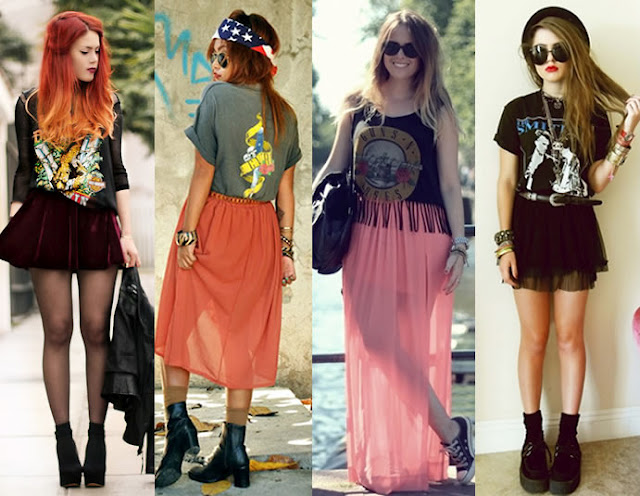 Fashion Radioactive: Como usar: Camiseta de Banda (Parte II )