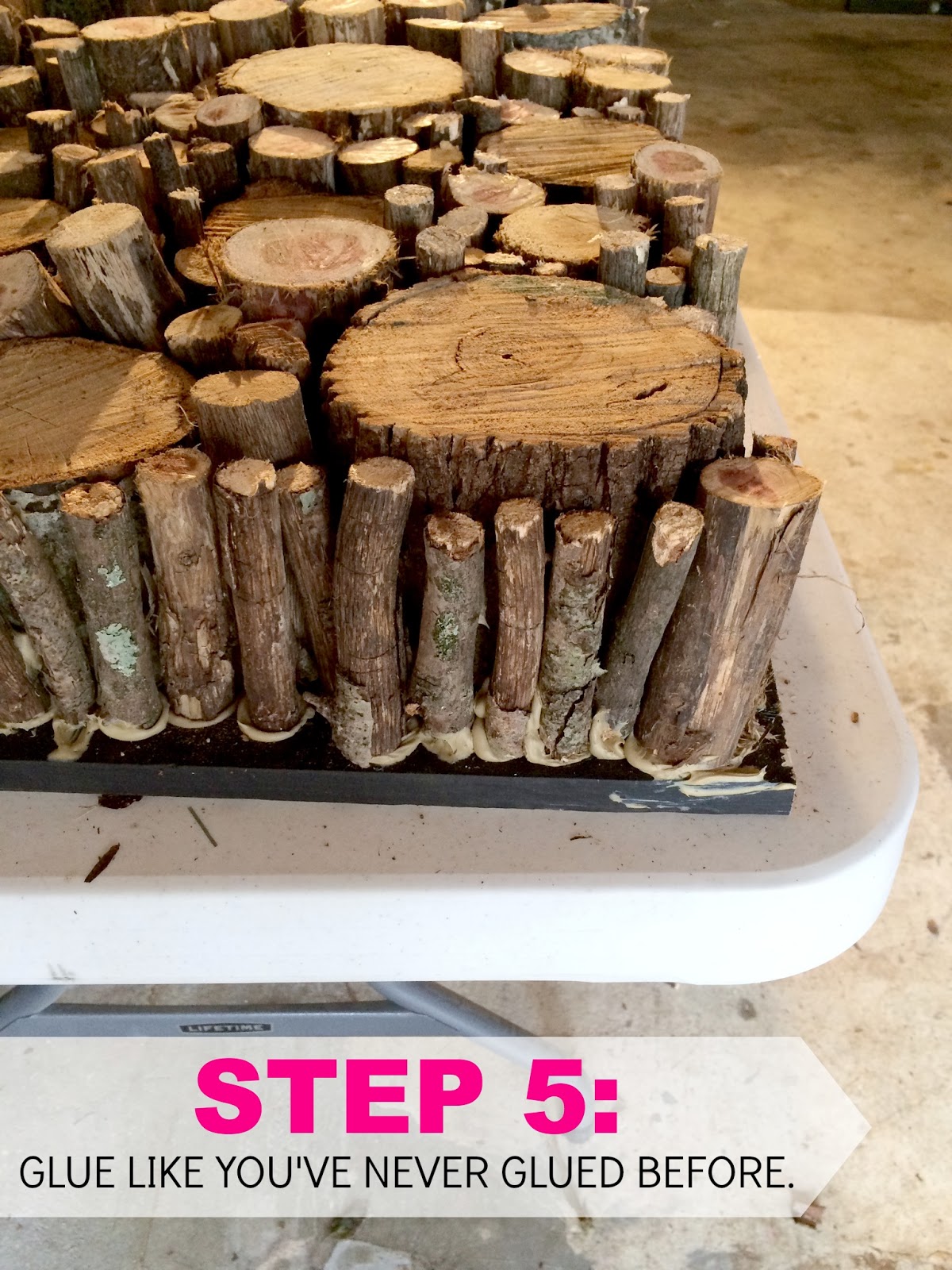 Faux Stacked Log Fireplace Tutorial | LiveLoveDIY | Bloglovin’