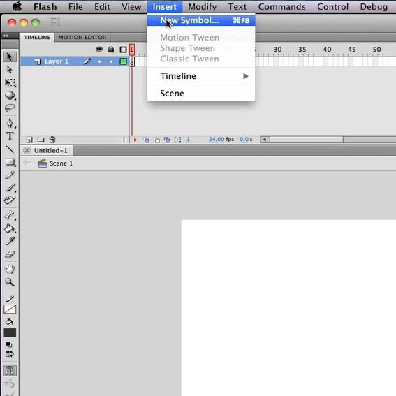 Photoshop Illustrator Flash Graphics Design Tutorials: Jak zrobić animowane menu we Flash CS5 ...