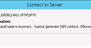 SQL Server DBA Information: The target principal name is incorrect. cannot generate sspi context