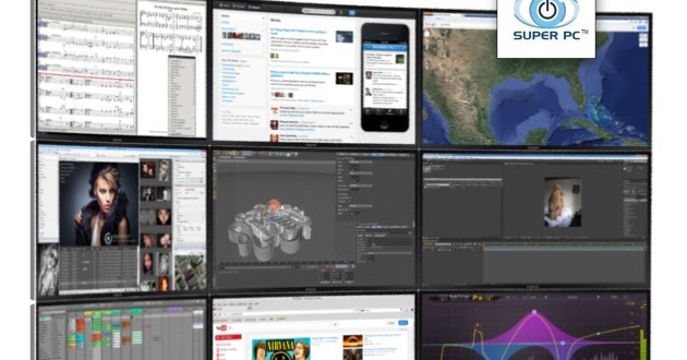 Multi-Monitor Tips and Tricks: SUPER PC | Nine Display Computer and 9 x Curved Monitor Array ...