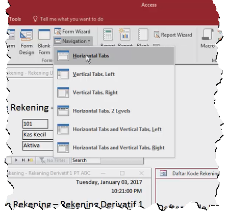 Membuat Form Menggunakan Navigation di Access - Access Terapan