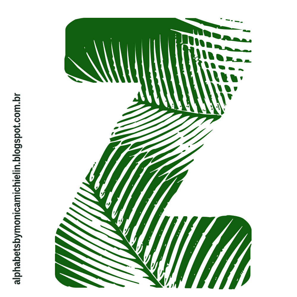 Free Alphabets: PALM LEAVES ALPHABET, ALFABETO FOLHAS DE PALMEIRA