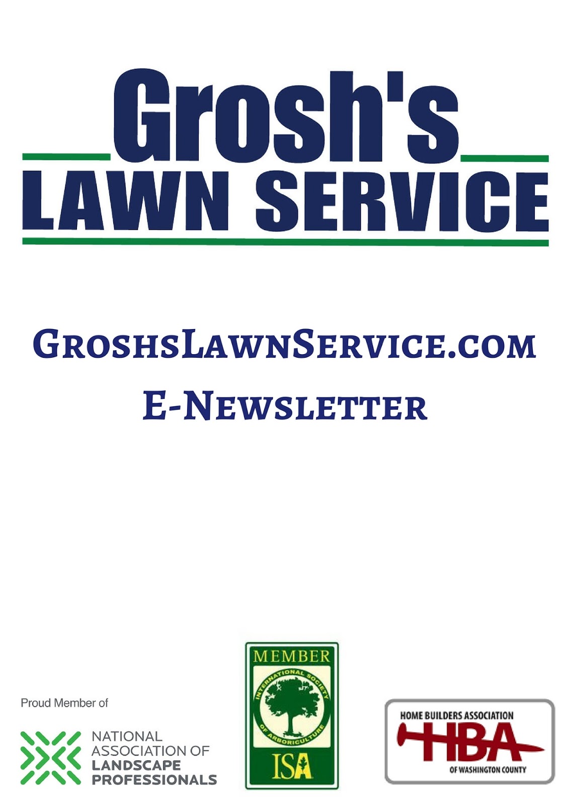 Groshs Lawn Service: E-Newsletter Landscaping Lawn Care Lawn Mowing ...