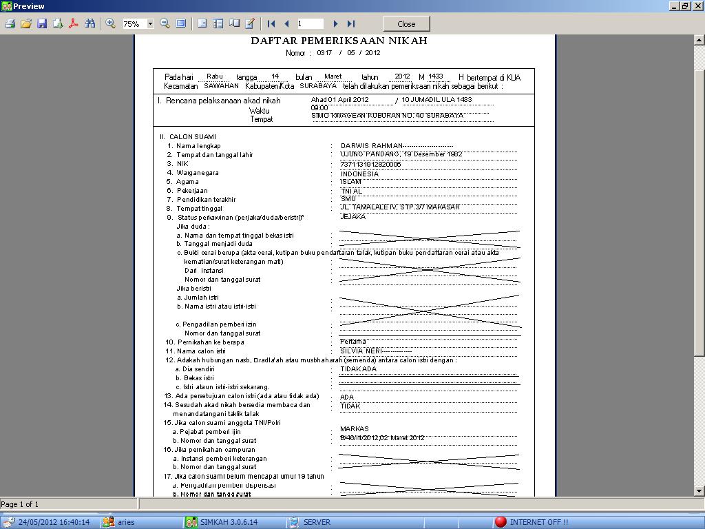KUA SUMBERPUCUNG: Download template NB Form dan Text (Mei 2012)