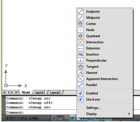 Cara Menggunakan Objek Snap Pada AutoCAD