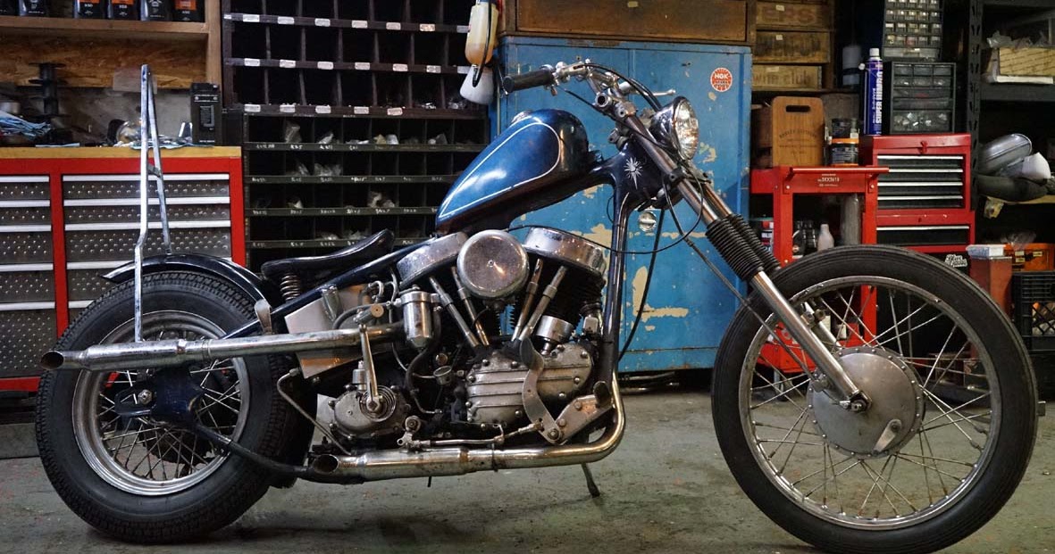 BLUE GROOVE SHOP BLOG: - SOLD - 1956 PANHEAD CHOPPER