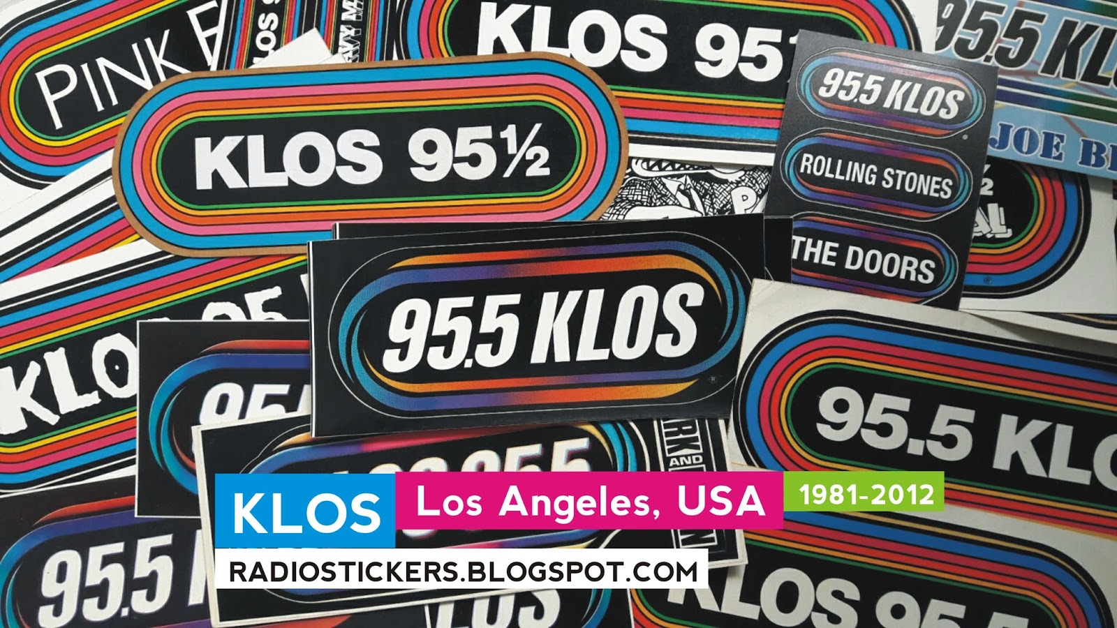 RADIO station stickers... and more!: 95.5 KLOS, Los Angeles (1981 - 2012)