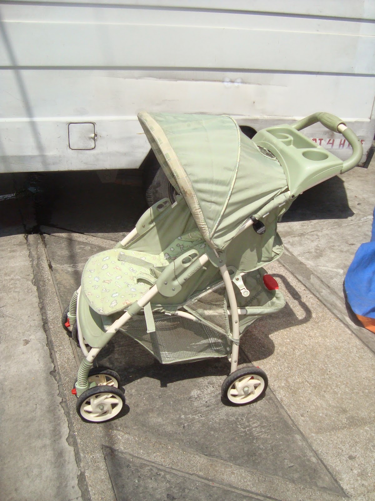 MommysLove4Baby143: Graco fully reclinable green stroller 2799p