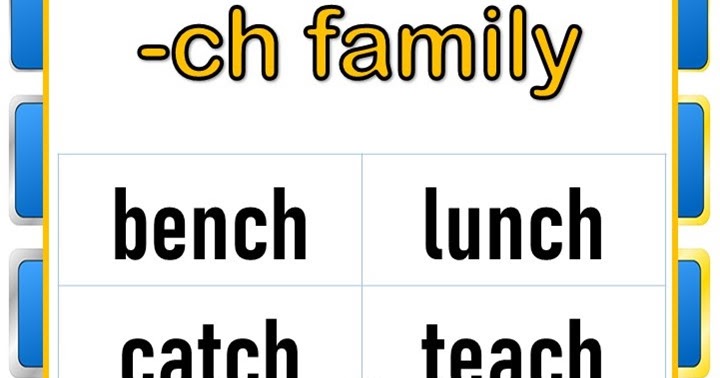 Teacher Fun Files: Ch Sh Word Family Chart
