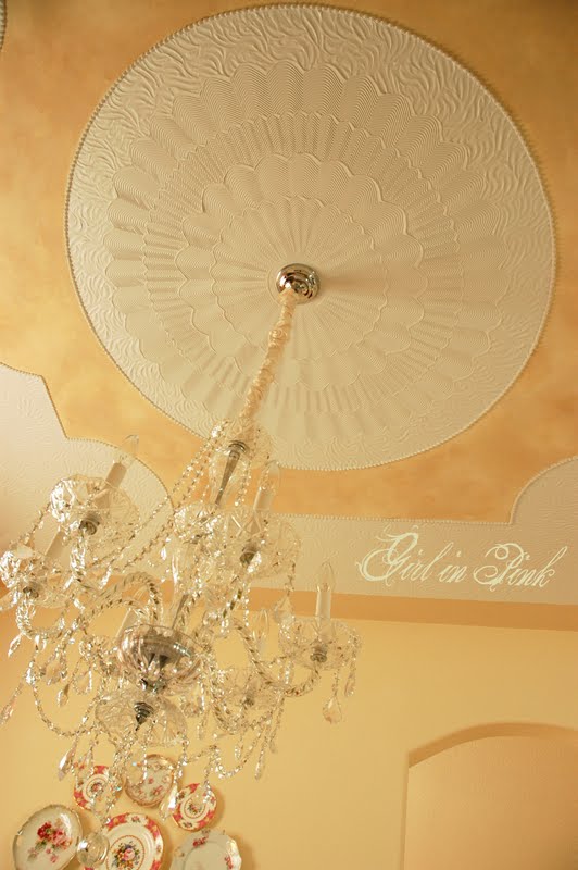 Girl in Pink: Wedding Cake Dining Room Ceiling