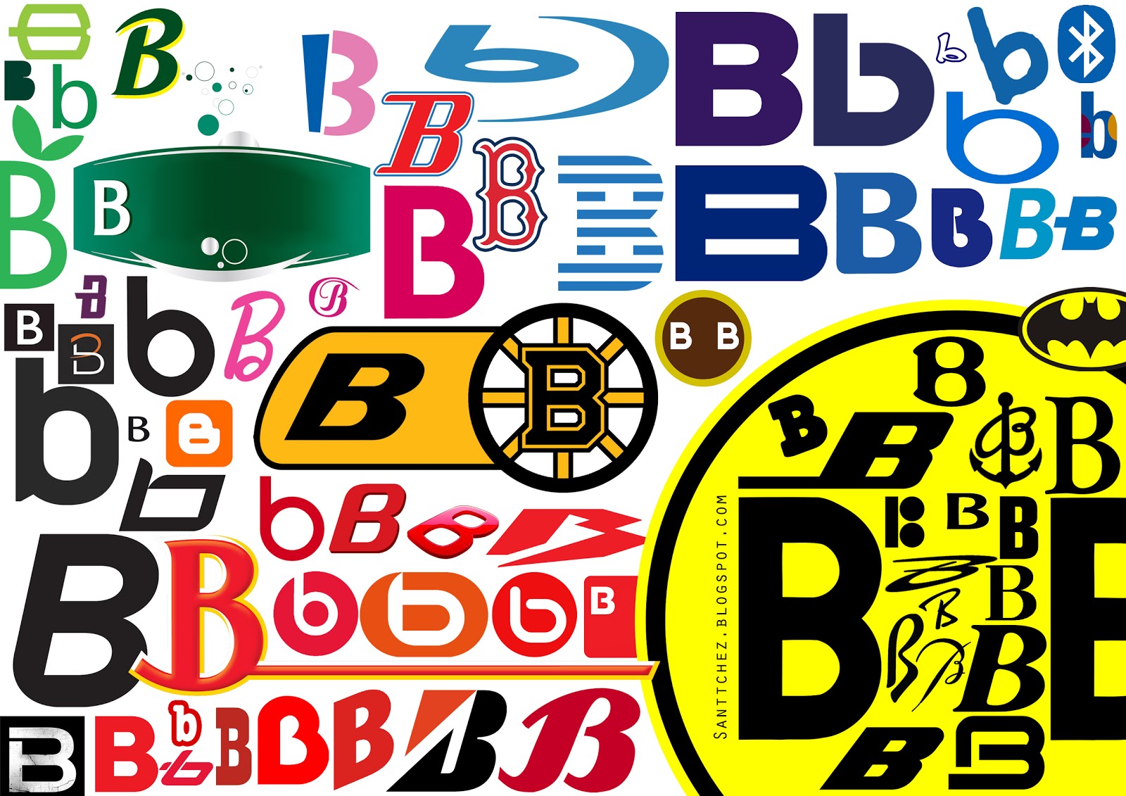 SanTTcheZ: Alphabet logo typographie: Lettre "B" bySTTZ