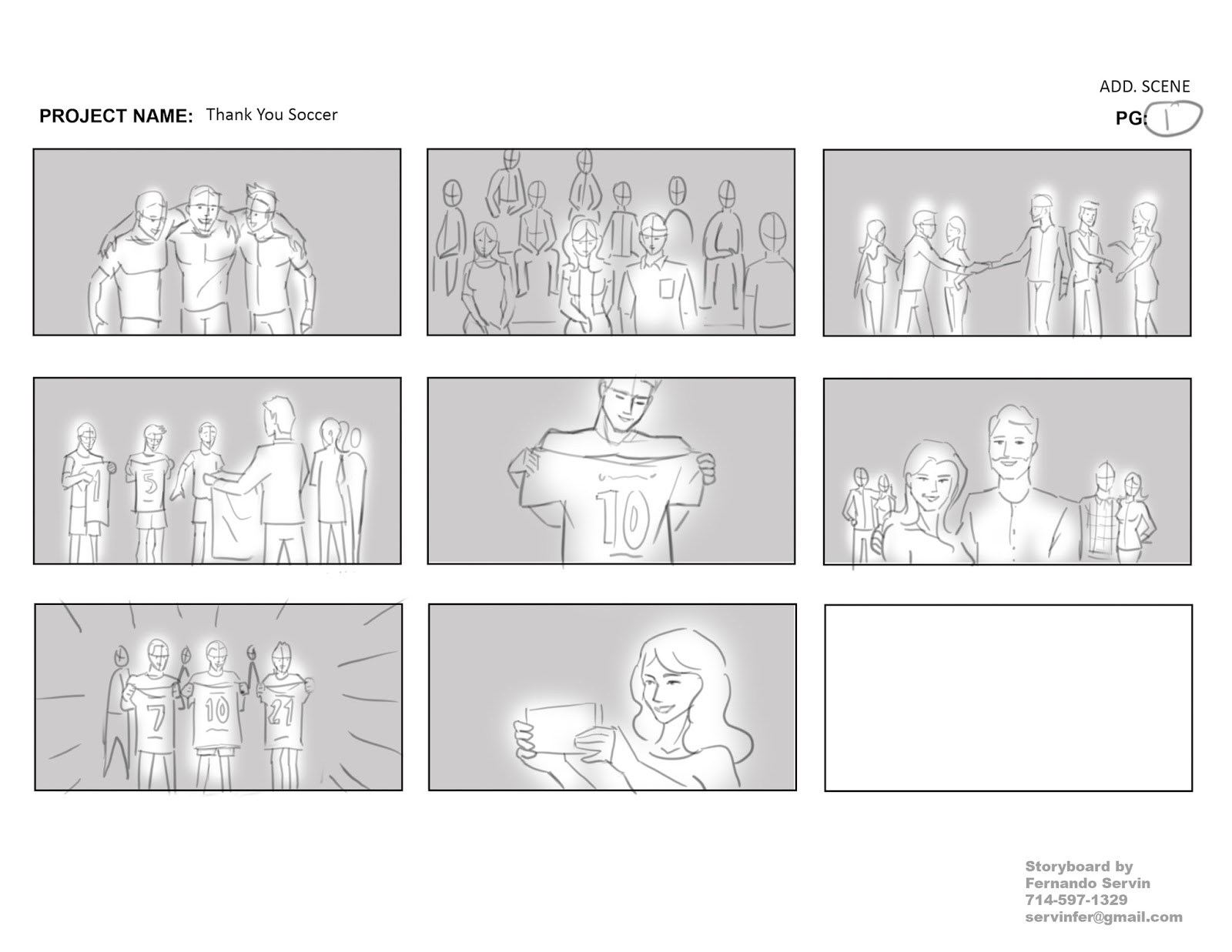 Fernando Servin Storyboard Portfolio: Rough Storyboards