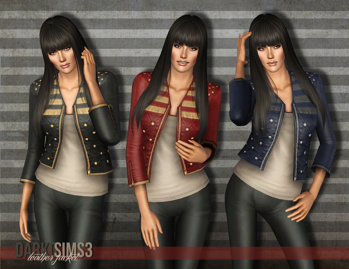 Sims 3 Recomended Custom Content: Leather Jacket