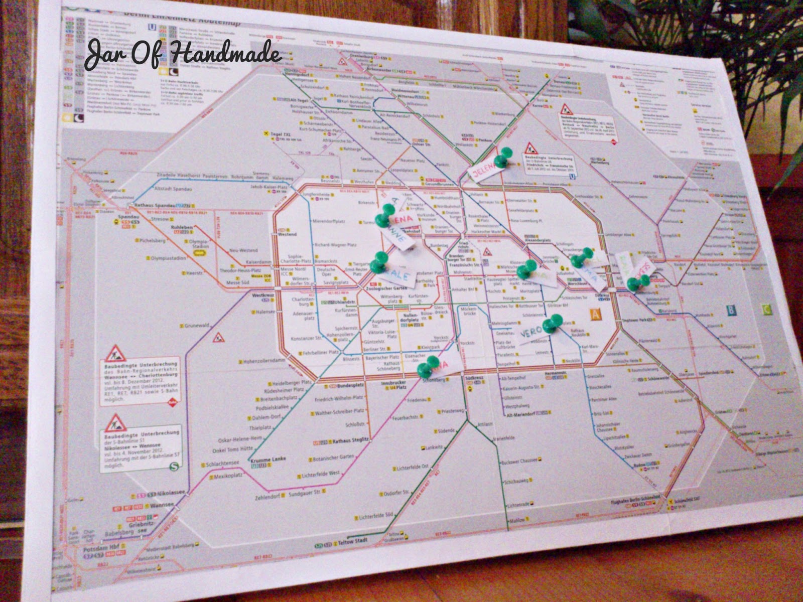 Jar Of Handmade: DIY: (Berlin) Metro Map to Wall Art