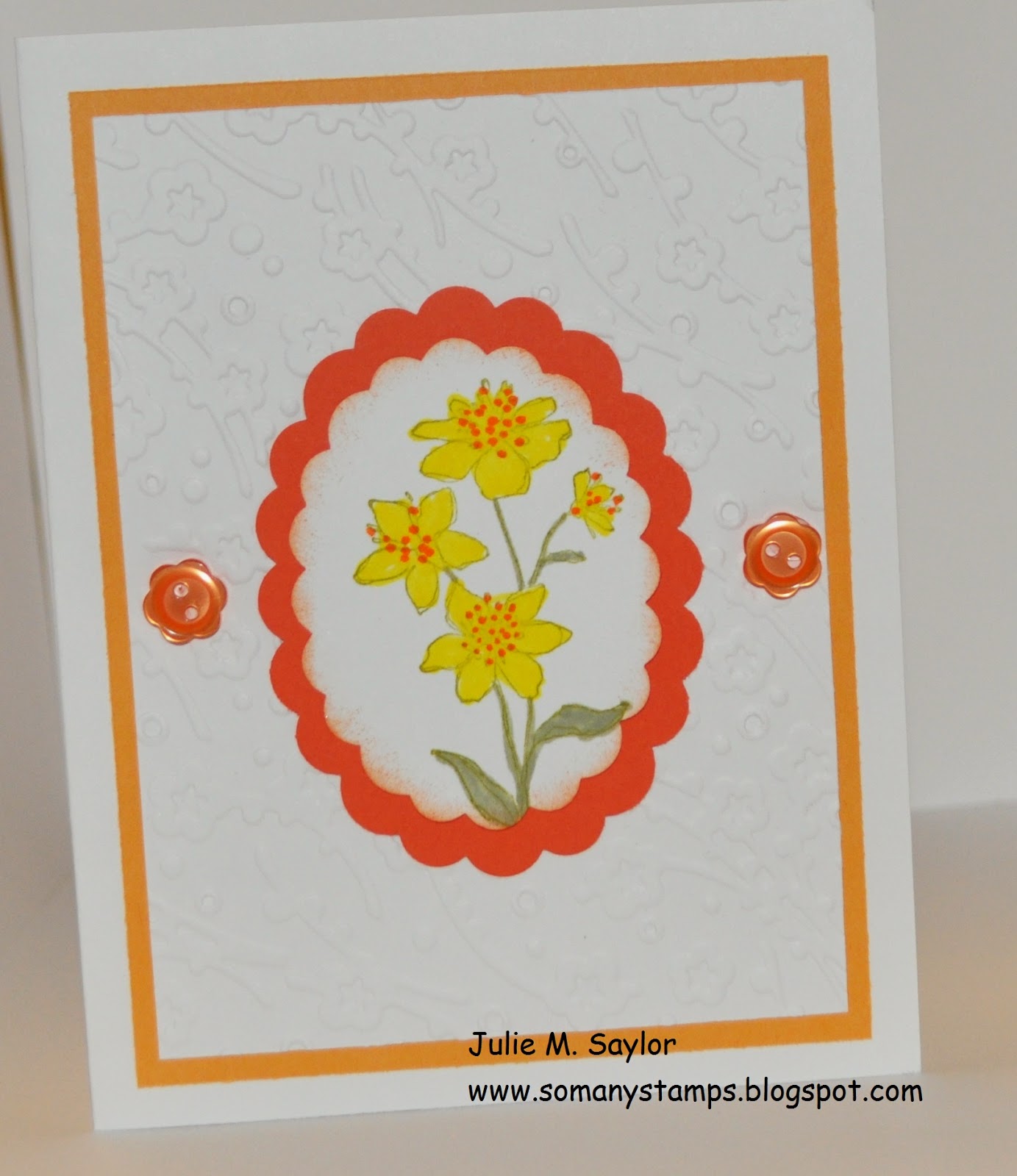 So Many Stamps: Simple Floral Note card and Birthday Card