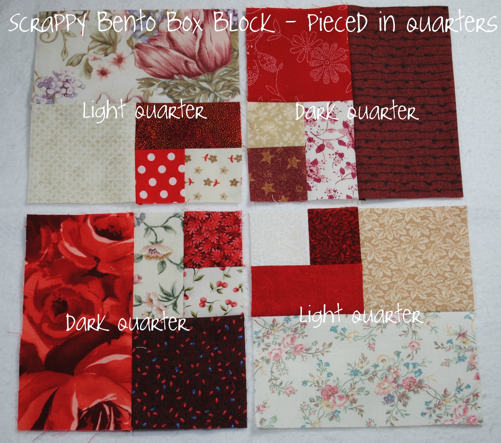 Scrappy Bento Box Block - Tutorial