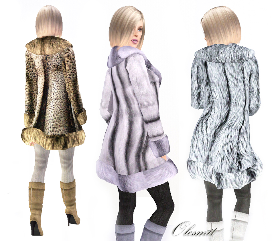 My Sims 3 Blog: Fur Coats by Olesmit