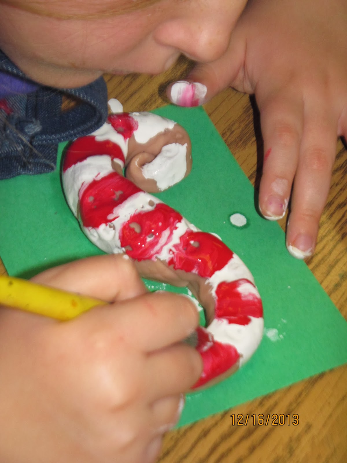 Art Julz: Striped Alphabet Clay Ornaments