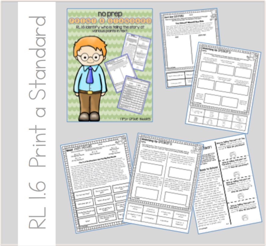 Reader Ready: Standard by Standard {RL 1.6: Identify Who is Telling the ...