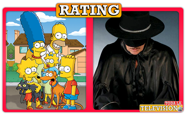 Toda la televisión: El rating de "Los simpsons" vs "El zorro"