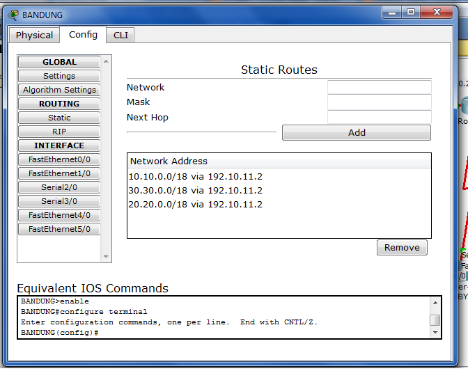 Science Cyber: Configuration Routing Static CISCO with CLI (4 Router ...