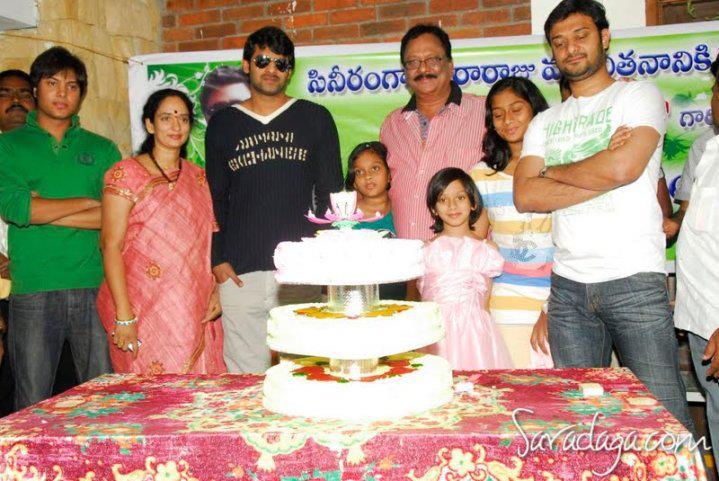 we love prabhas.. : krishnam raju his family photos