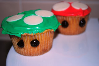 Sweet Creations by Adi: Super Mario Mushroom Cupcakes