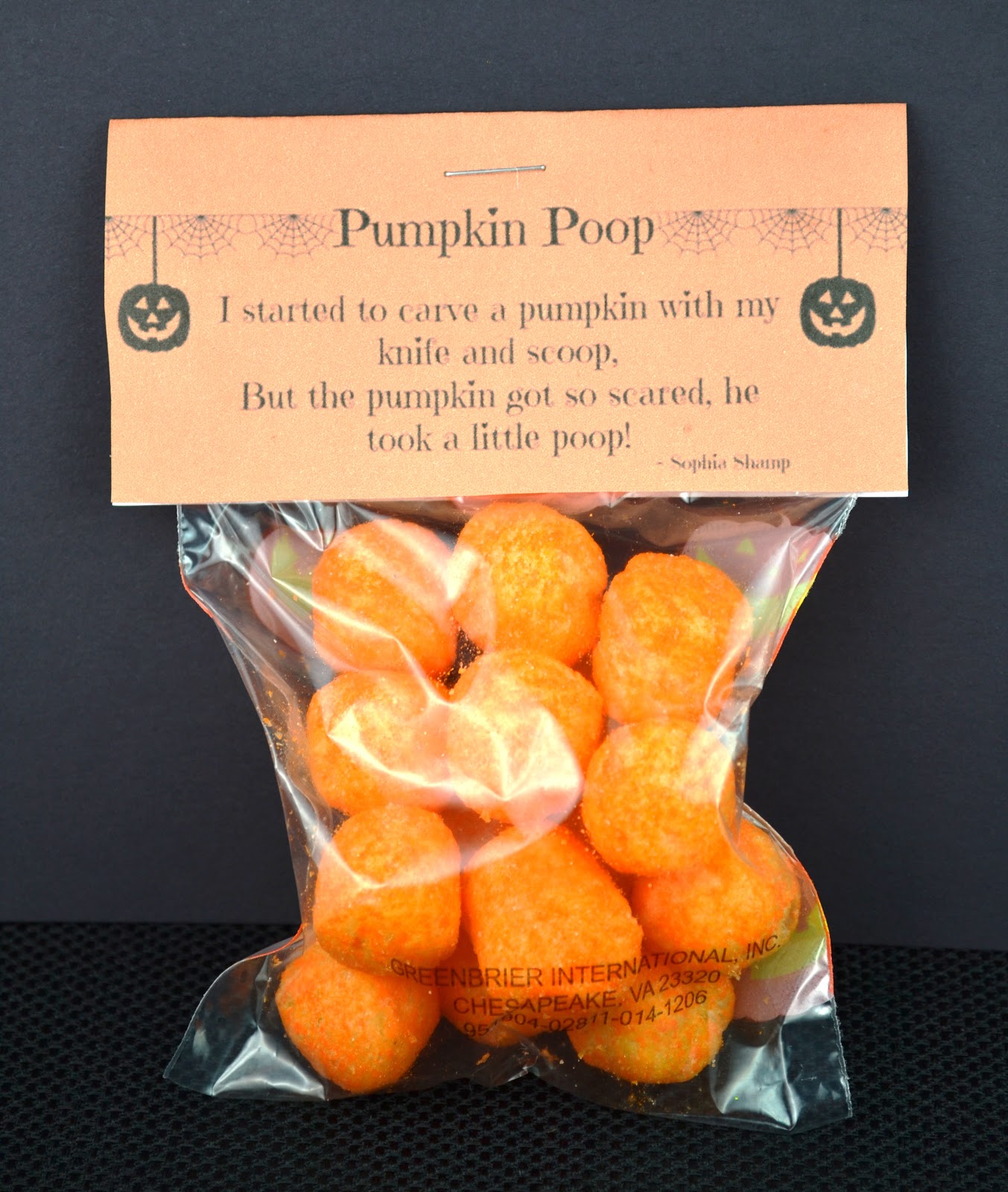 Sweetology: Pumpkin Poop!! Easy Halloween Treat + Printables