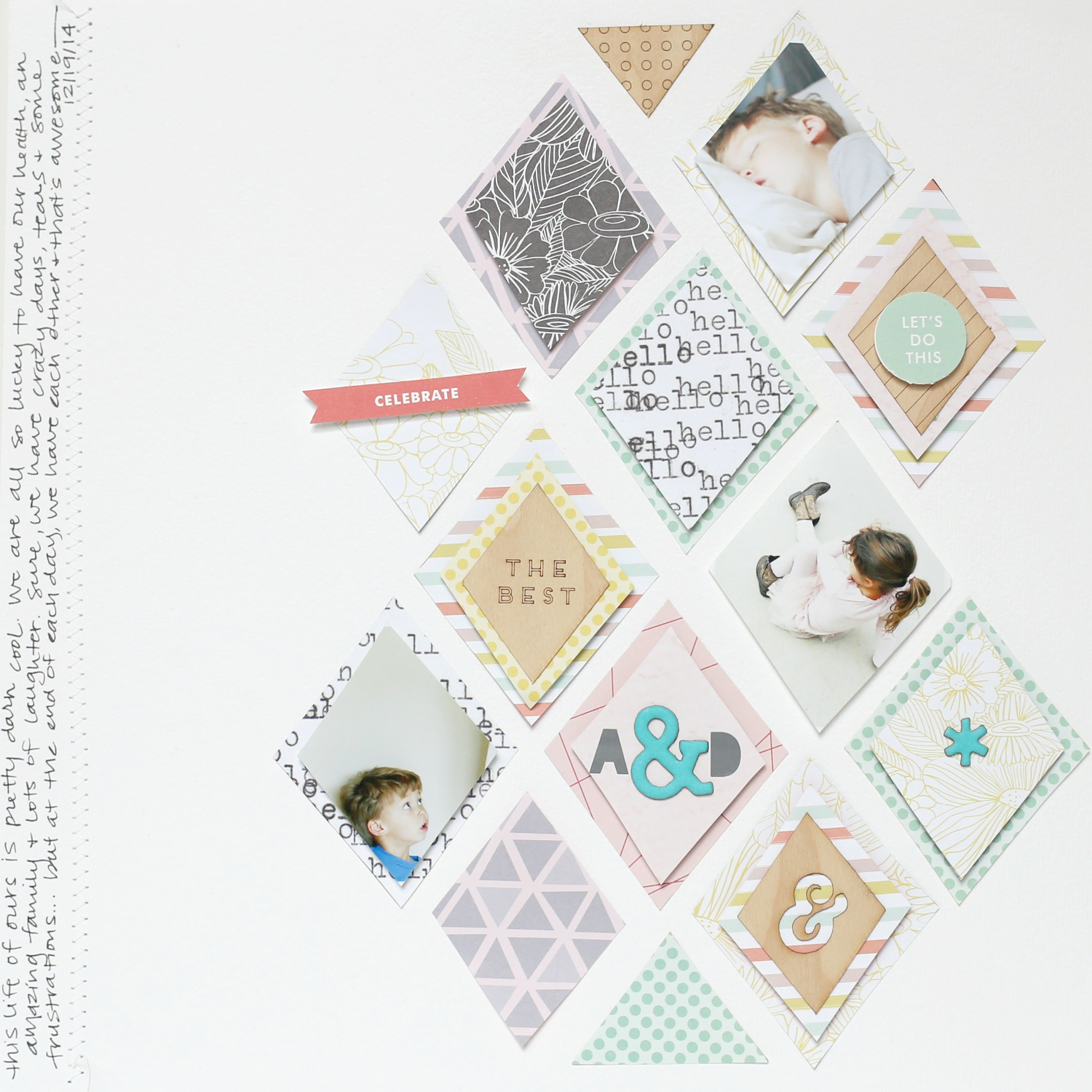 Stephanie Makes: Creating a Diamond Inspired Layout