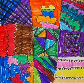 super happy art class: First grade line activity