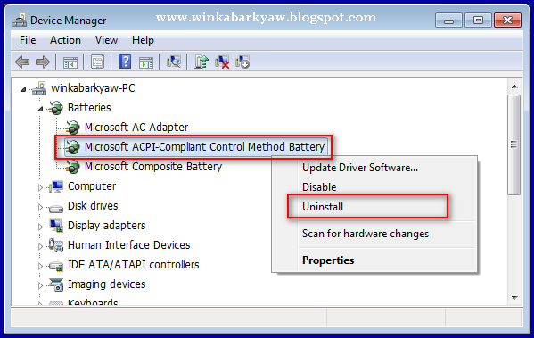 Microsoft acpi compliant control method battery driver - jpkse