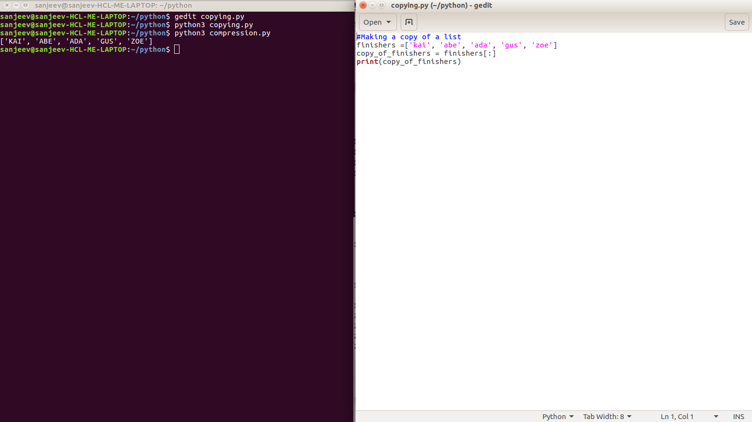 Python Copying A List Supercoders Web Development And Design Tutorial For Java Php Html 5505