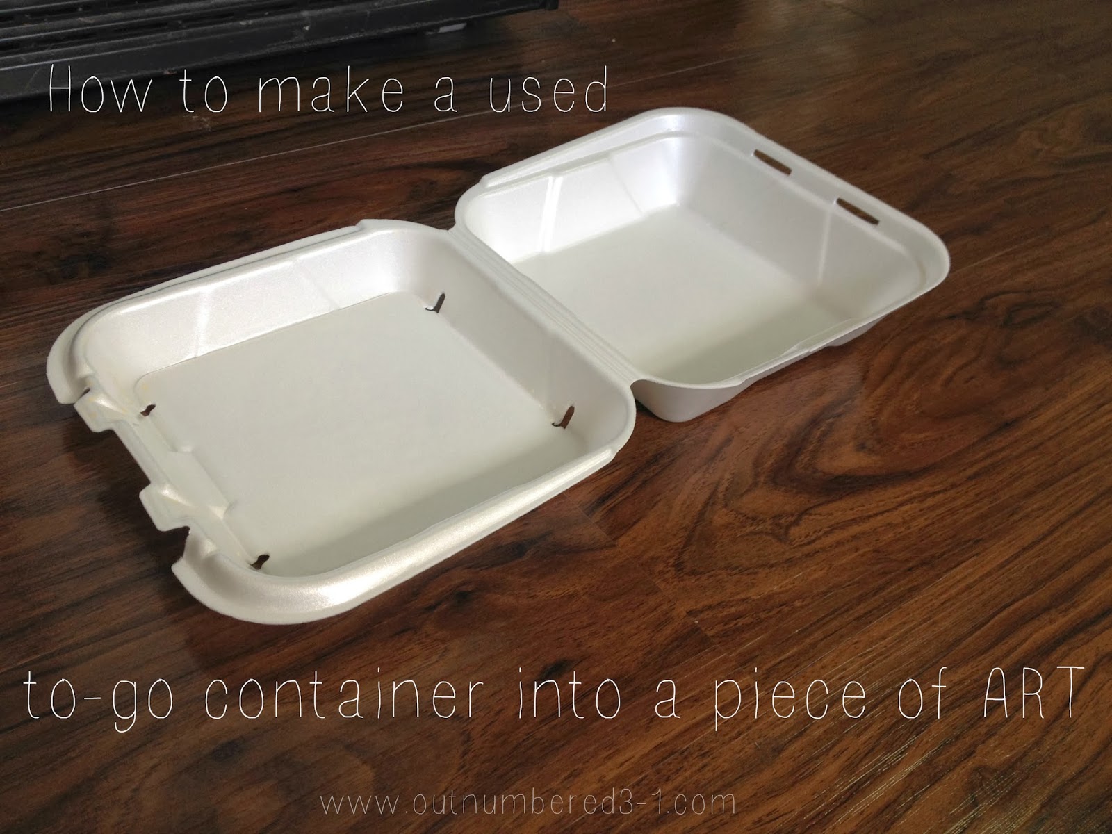 How to make a used To-Go Container a Piece of Art - Outnumbered 3 to 1