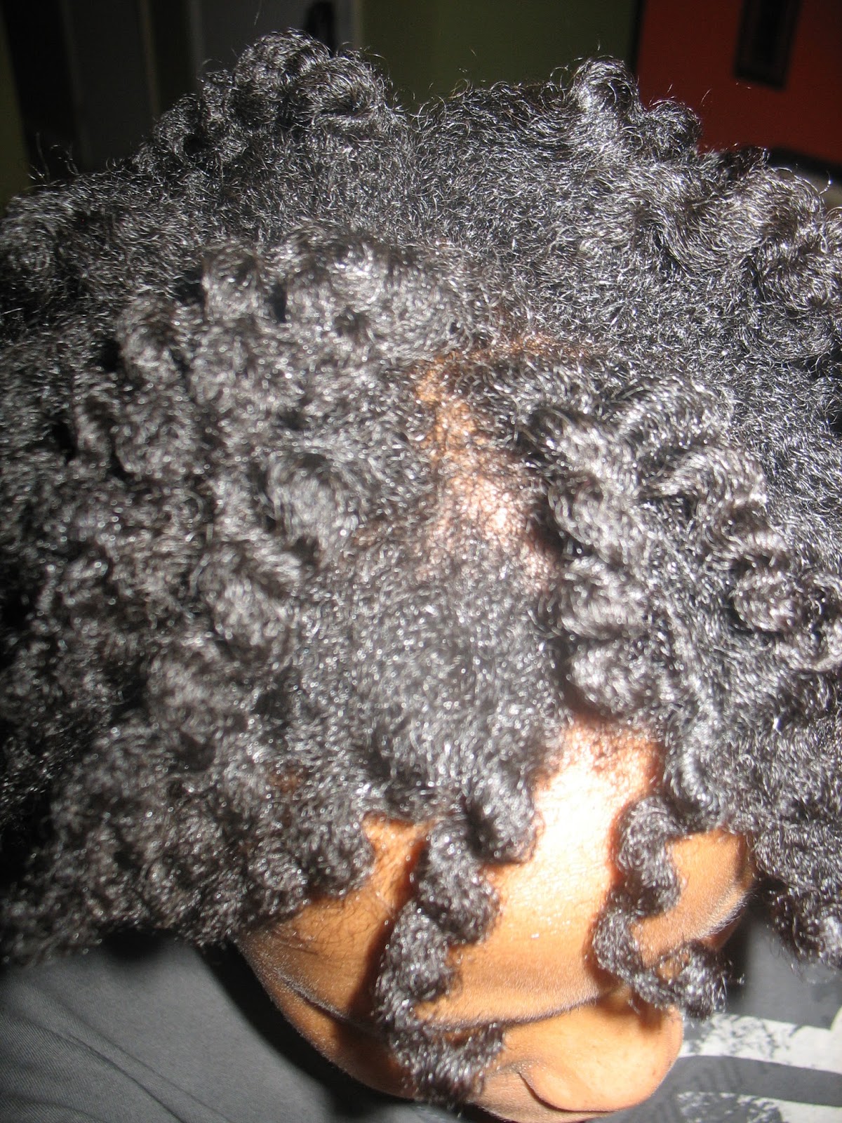 Twist out with perm rod 4C hair