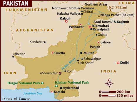 Pakistan Map Political Regional | Maps of Asia Regional Political City