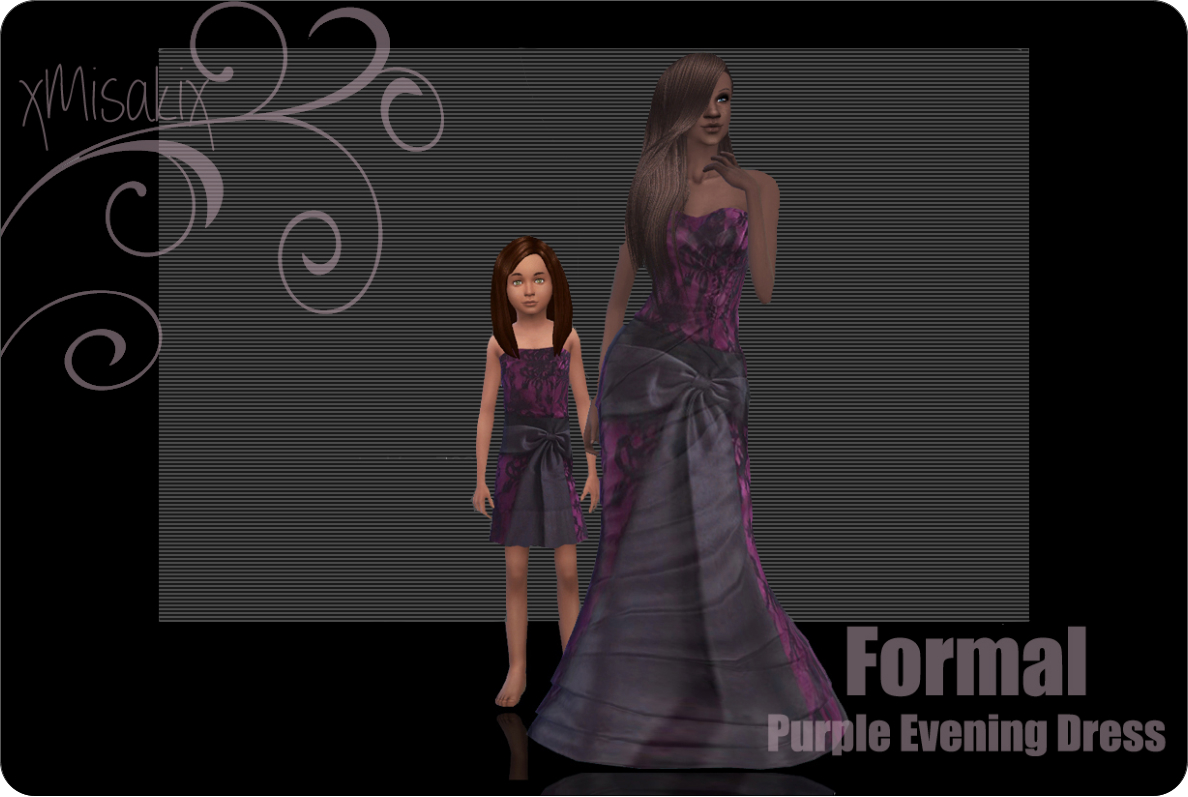 Purple Evening Dress ~ Nathys Sims