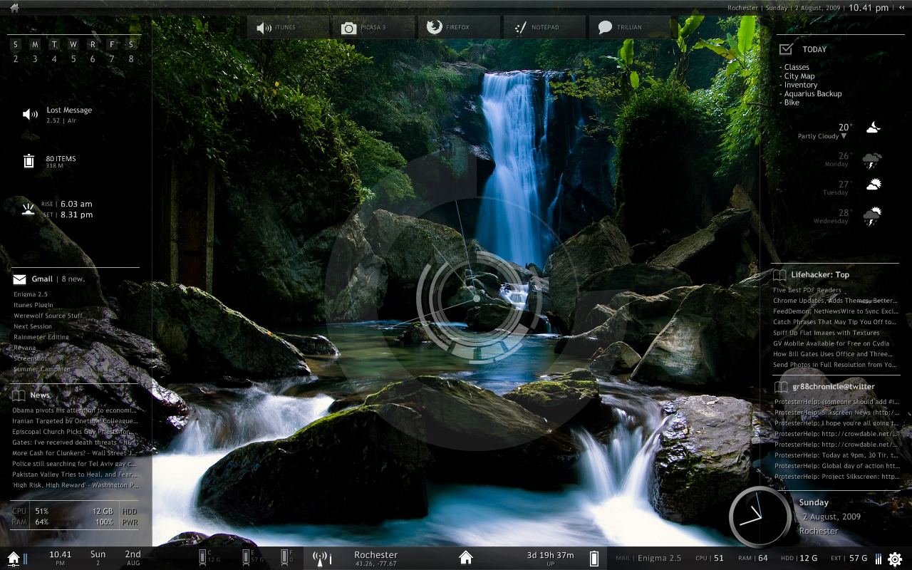Dex Agoest.com: Skin Rainmeter