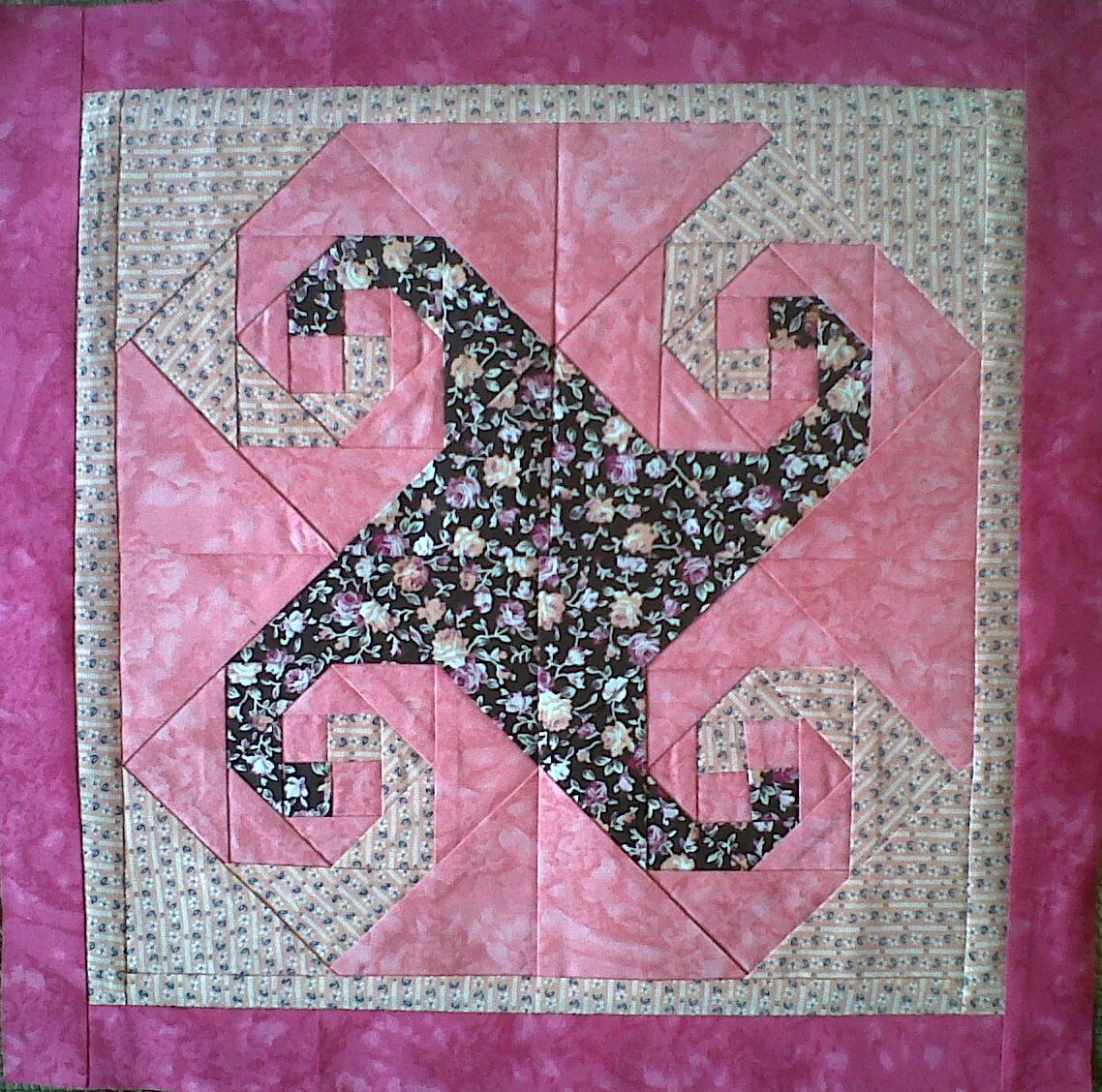 Stitch by Stitch: Sampler quilt block #6 - Monkey Wrench