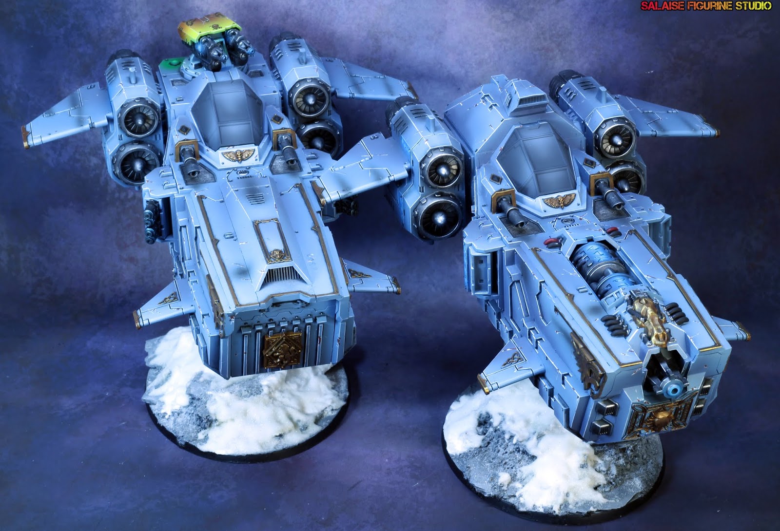 [Painting commission] Stormfang et stromwolf space wolves.