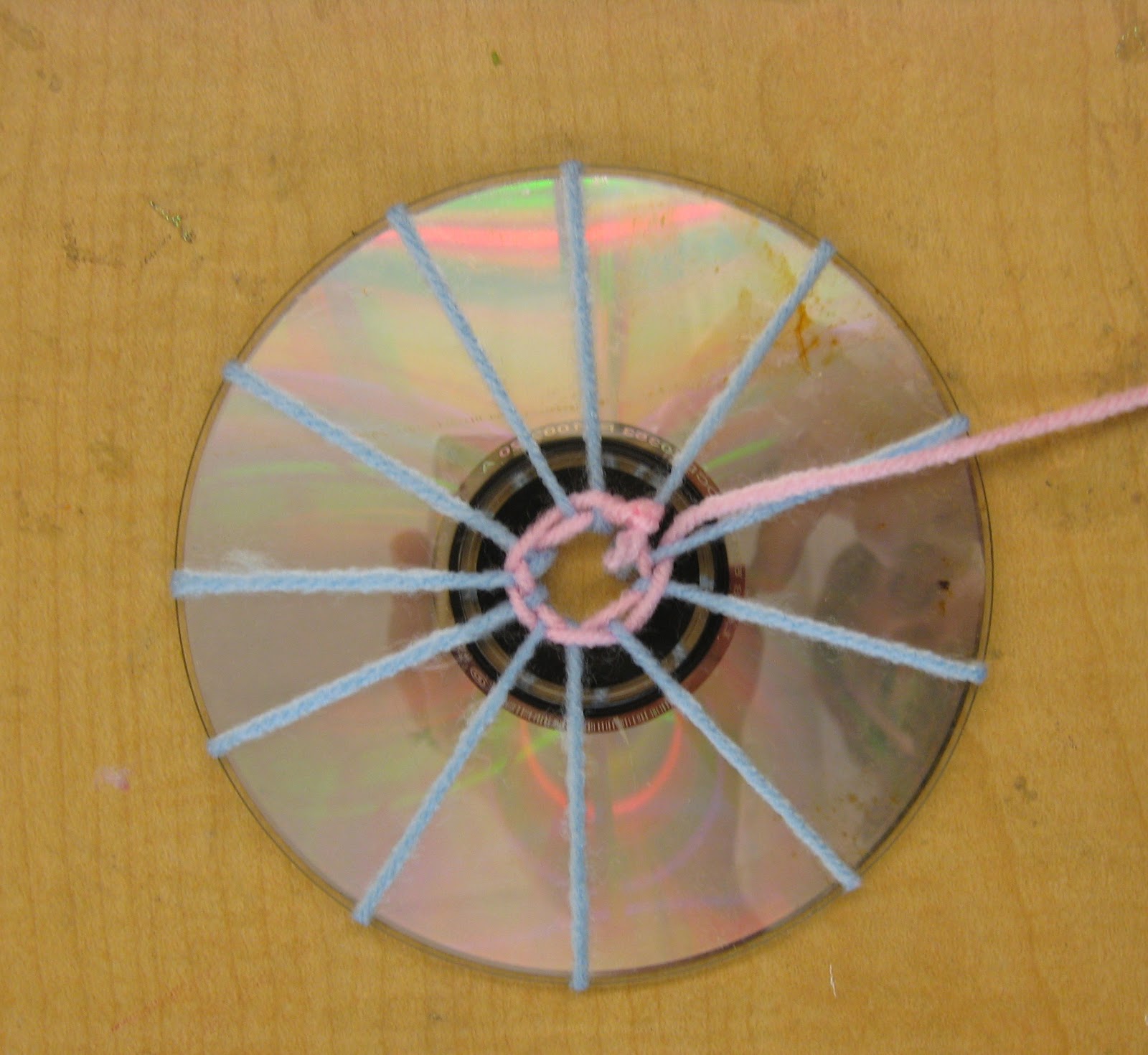 Art Matters: CD Weaving- the warping