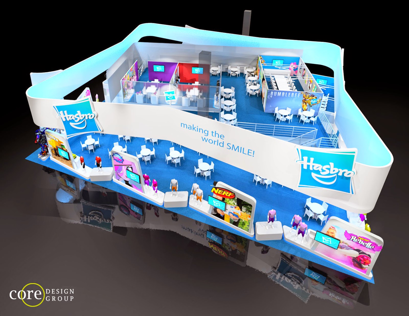 Hasbro 80' x 90' Island Exhibit: Licensing Expo - Core Design Group