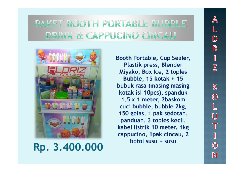 Paket Kemitraan Cappucino Cincau: Franchise Bubble Drink & Cappucino Cincau