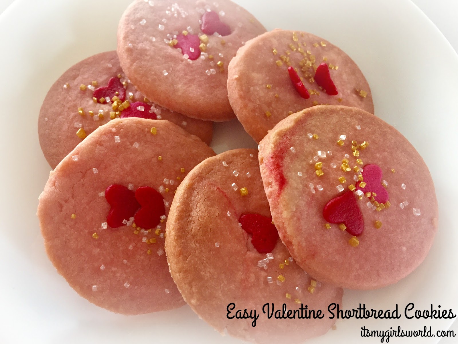 it's my girls' world: Easy Valentine Shortbread cookies
