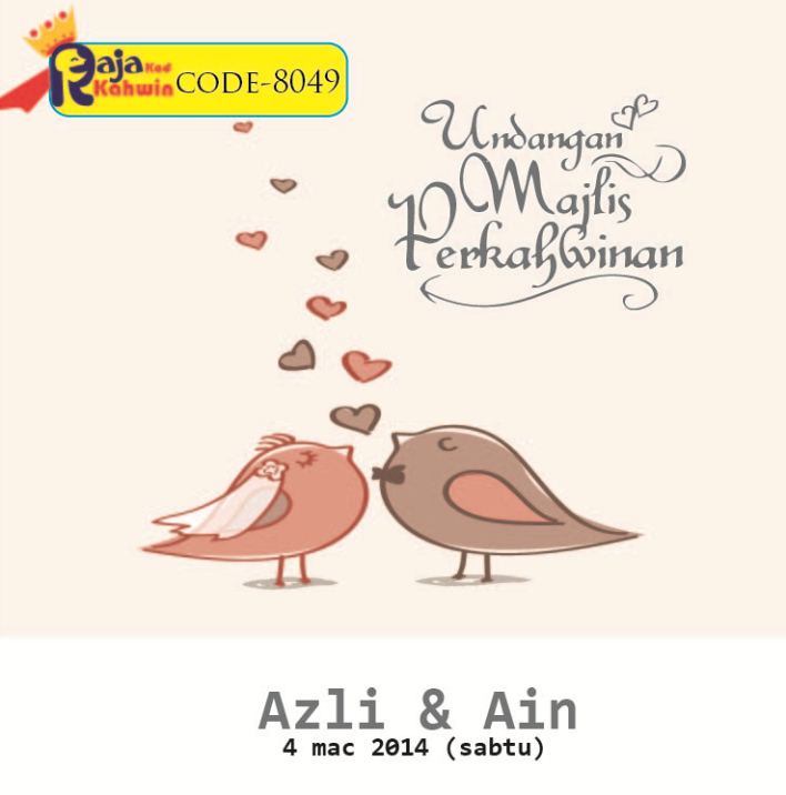 Kad Kahwin Utusan Sehari: DESIGN RAJA